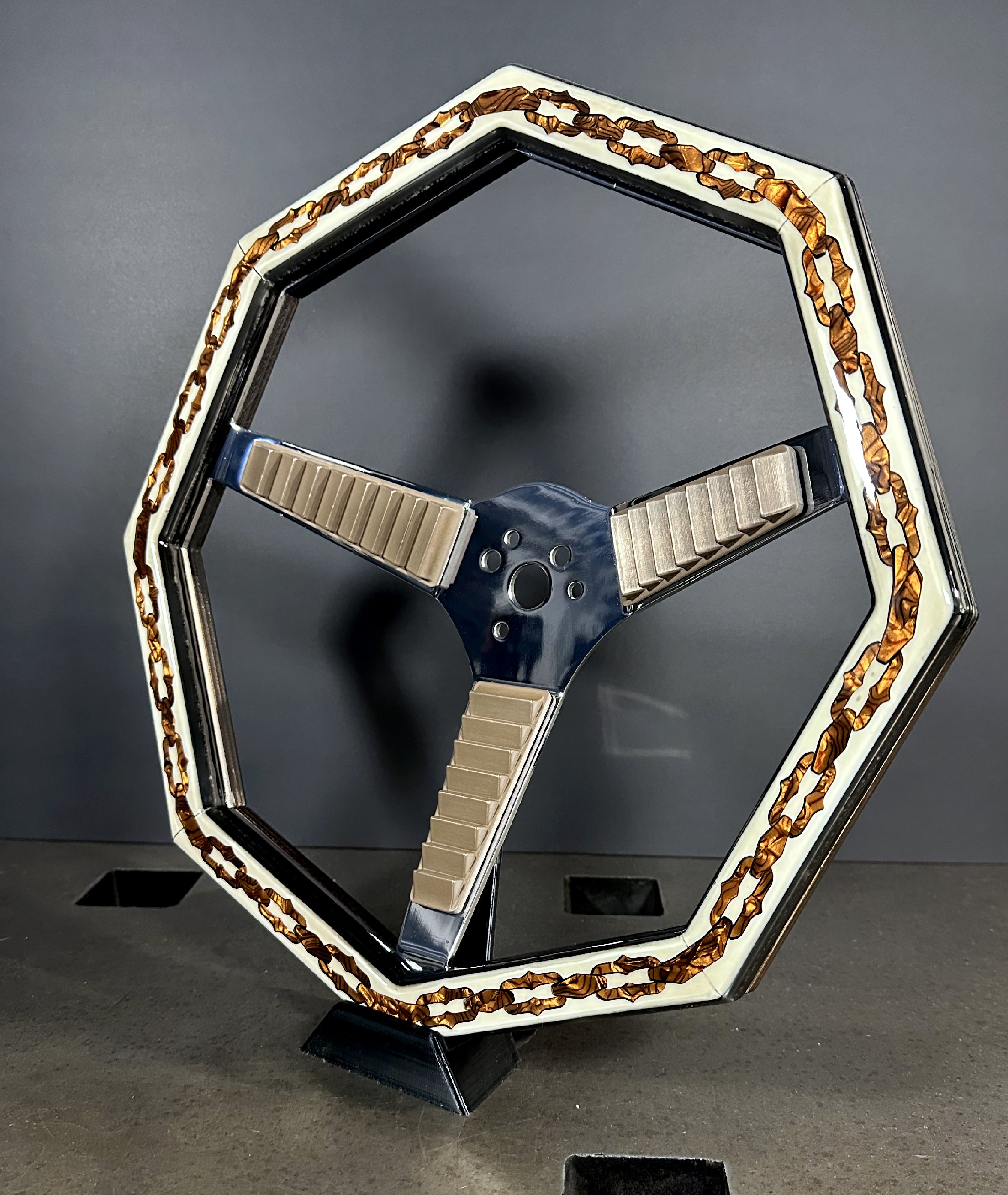 Dirty White 'Chains of Mystery' Ultra Inlay Octagon – Big Ron's Wheels